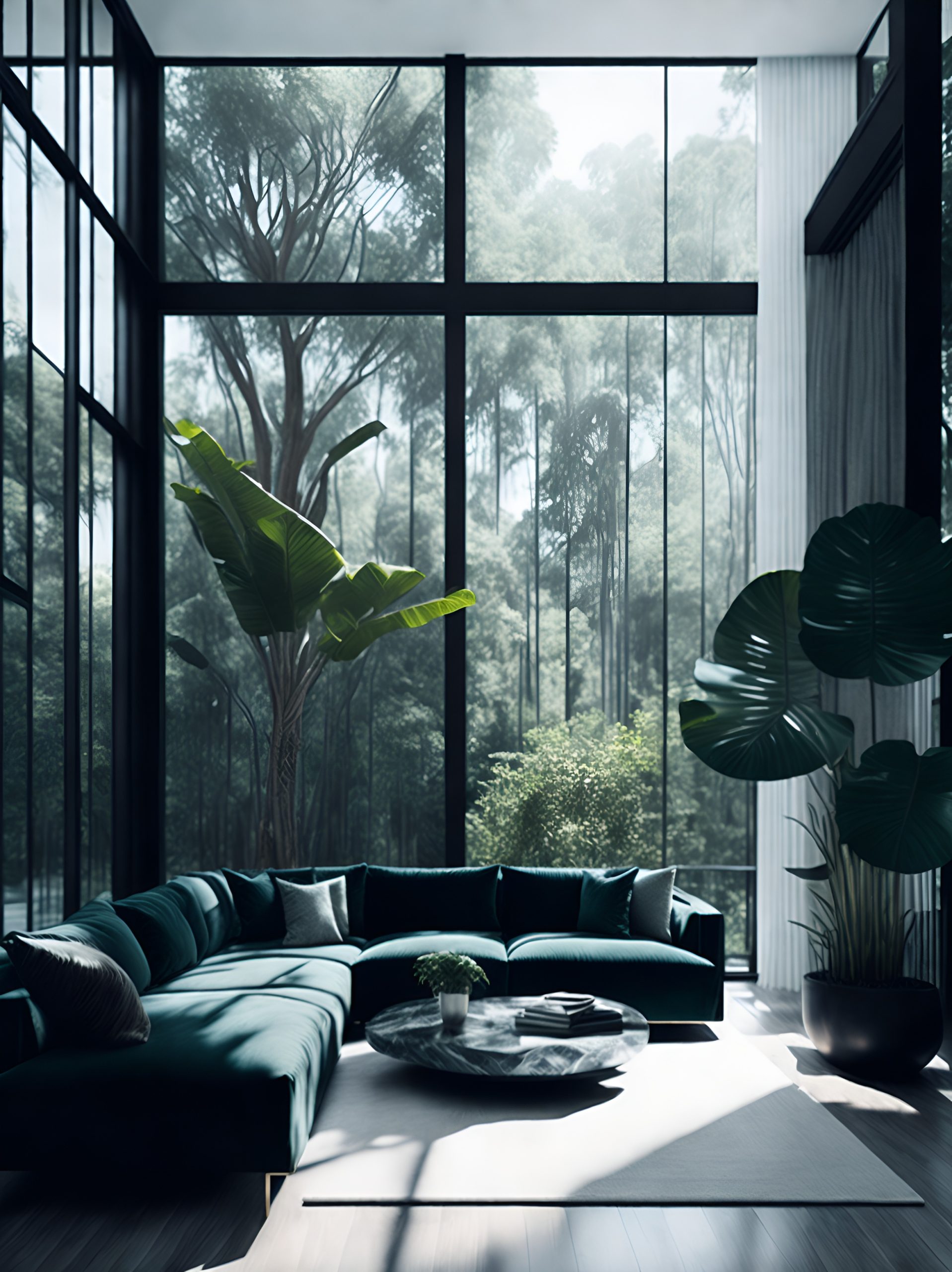 Living Room Inspirations: Large Windows with Beautiful Outdoor Scenery ...